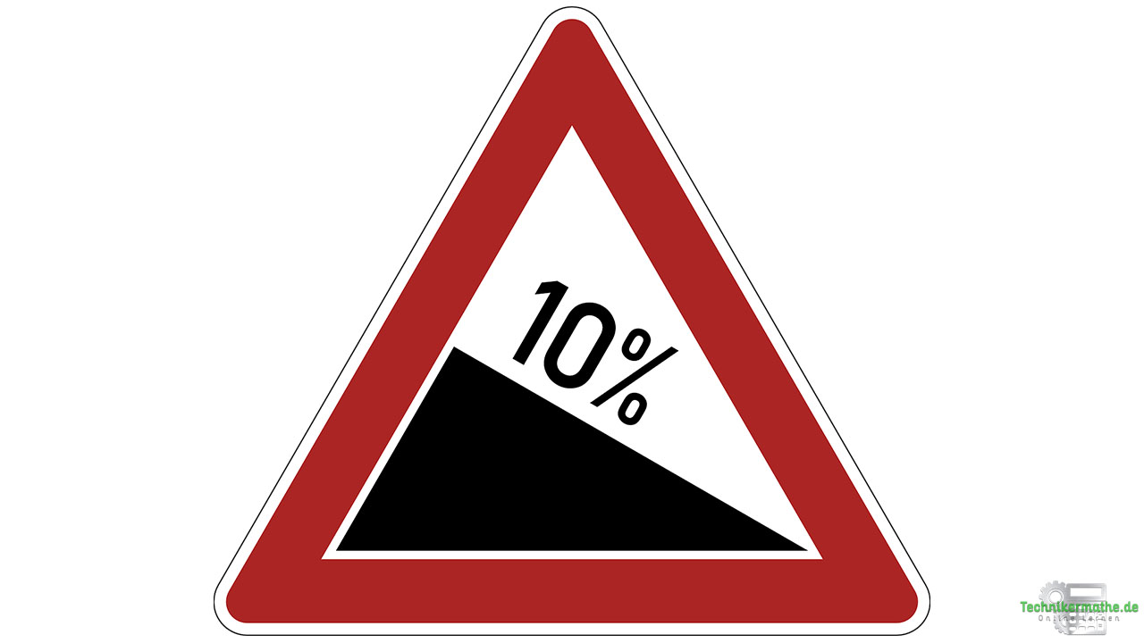 Steigung | Steigungswinkel - einfach 1a - Technikermathe.de