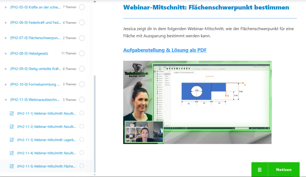 Onlinekurs Einführung in die Statik - einfach 1a