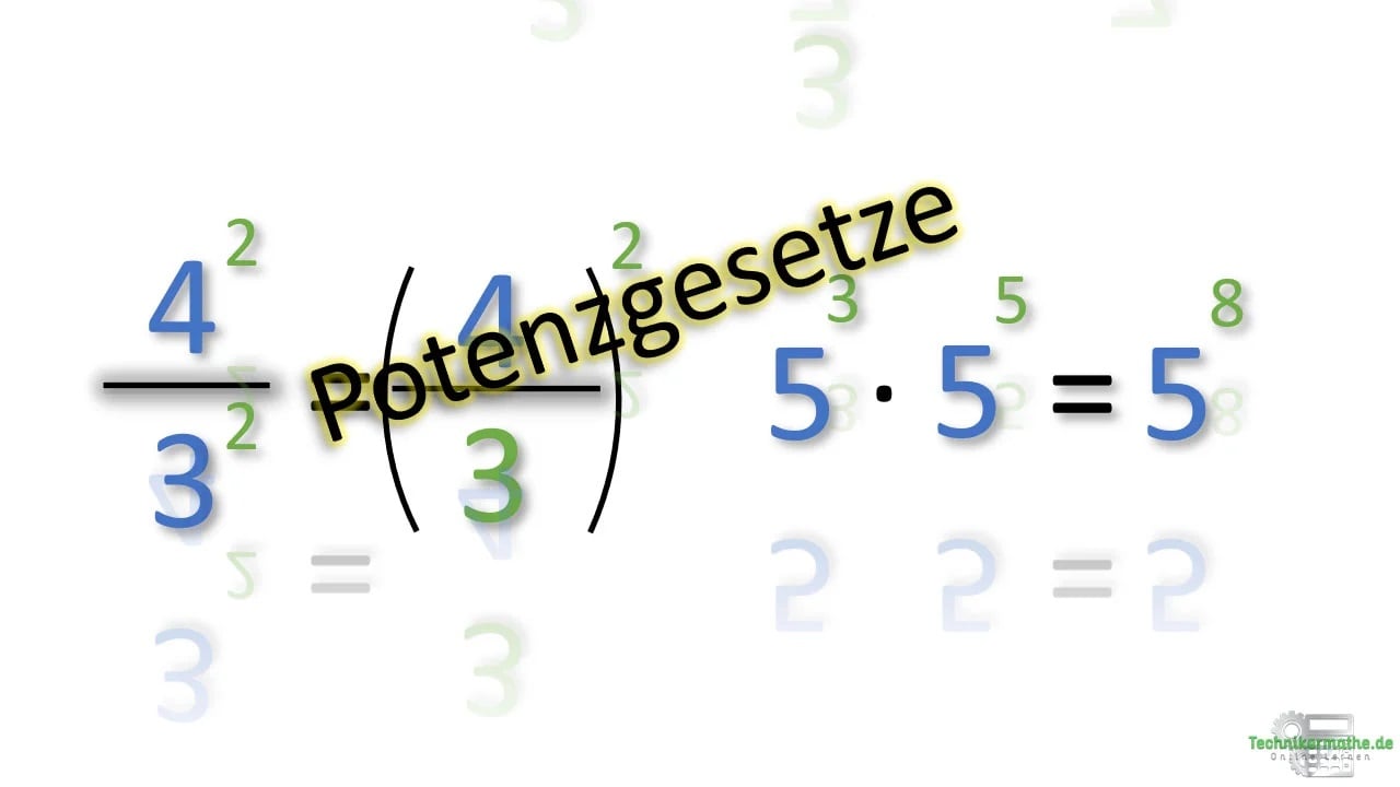 Potenzgesetze [Aufgaben + Lernvideos] einfach erklärt 1a